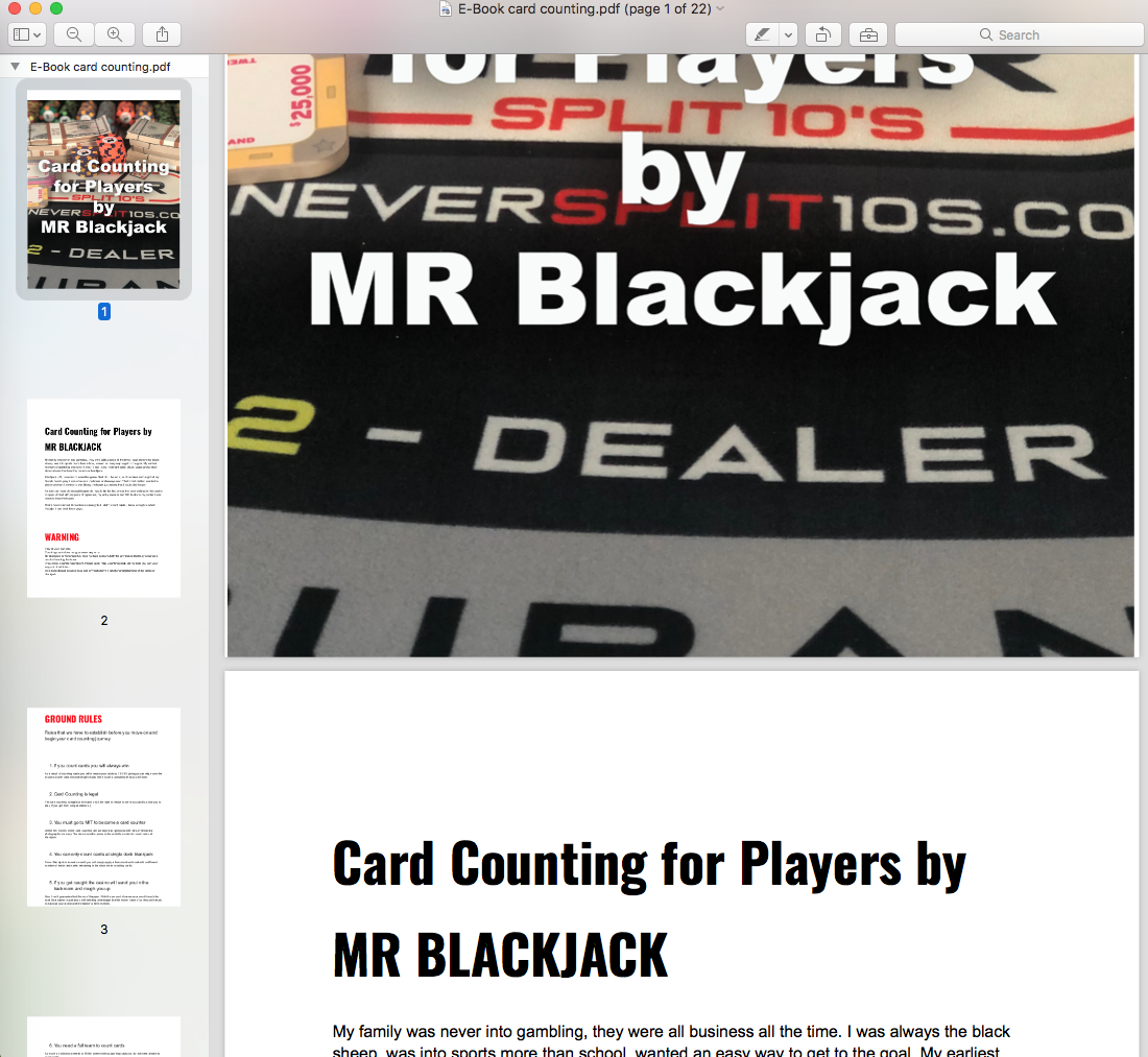 Card Counting Ebook + Optional Small and Large Strategy Cards – Never ...